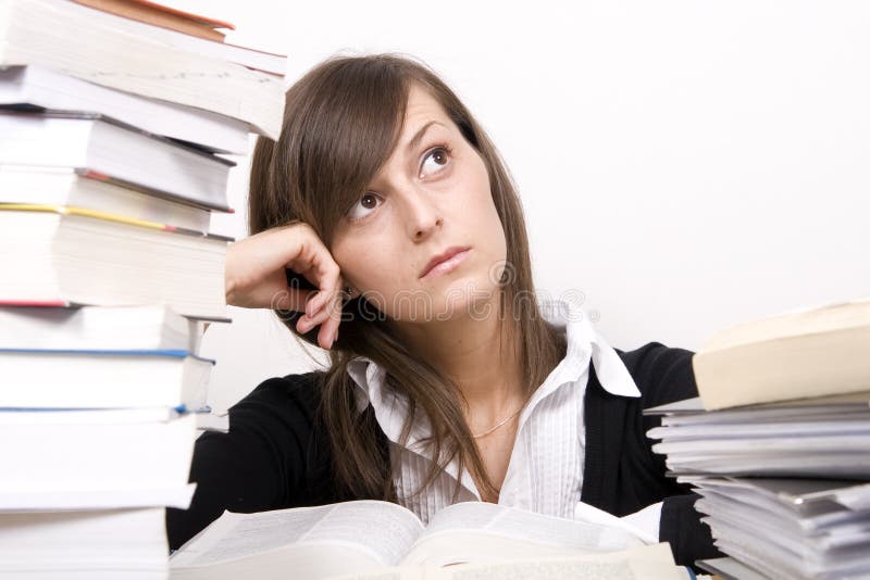 Too much study stock image. Image of exams, stress, clock - 34129901