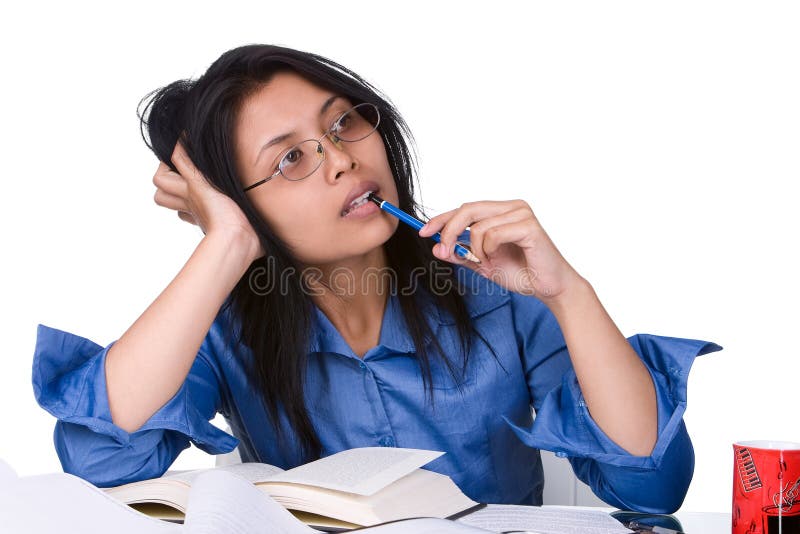 Studying very hard stock image. Image of examination - 28472369