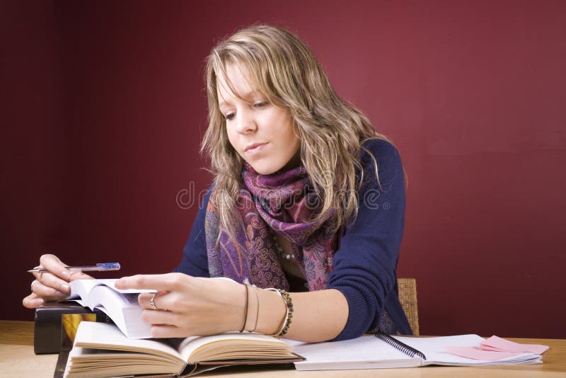 Studying Hard stock photo. Image of beauty, girl, coursework - 8218522