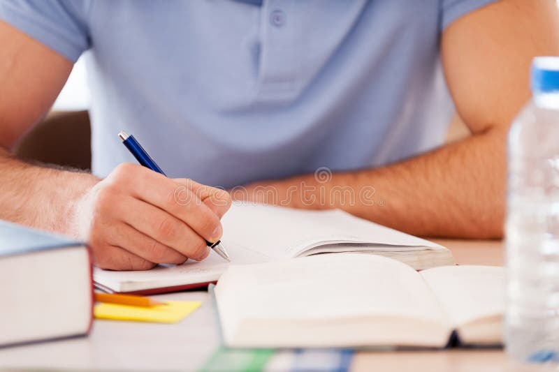 Studying Hard for Good Grades. Stock Image - Image of blank, education ...