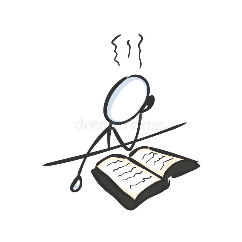 Study Hard. Memorizing Book. Preparing for Exam. Learn Revise Process ...