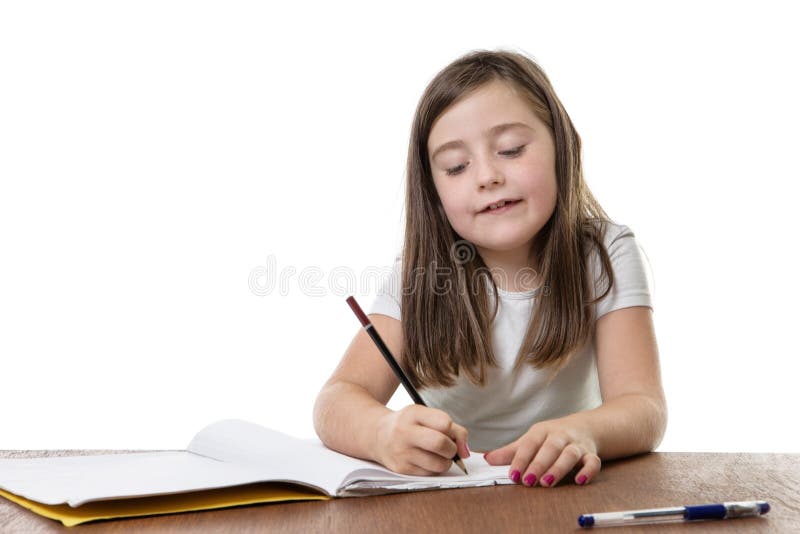 Studying hard at school stock image. Image of smart, female - 64654579