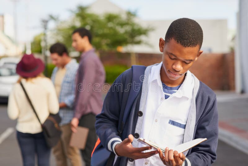 Studying Hard To Secure His Future Success. a University Student ...