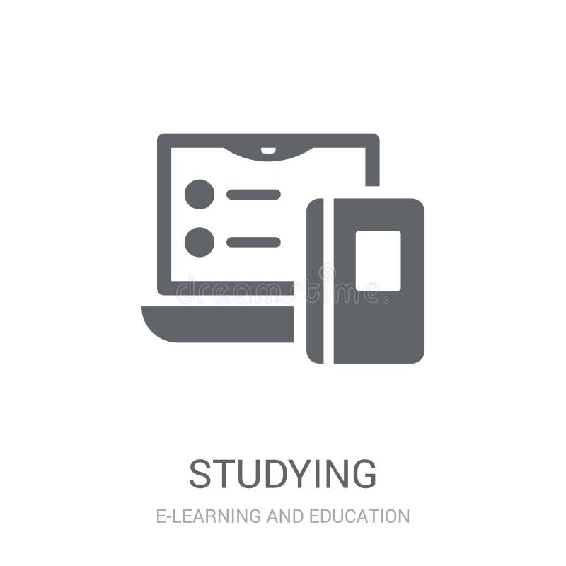 Studying Icon. Trendy Studying Logo Concept on White Background Stock ...