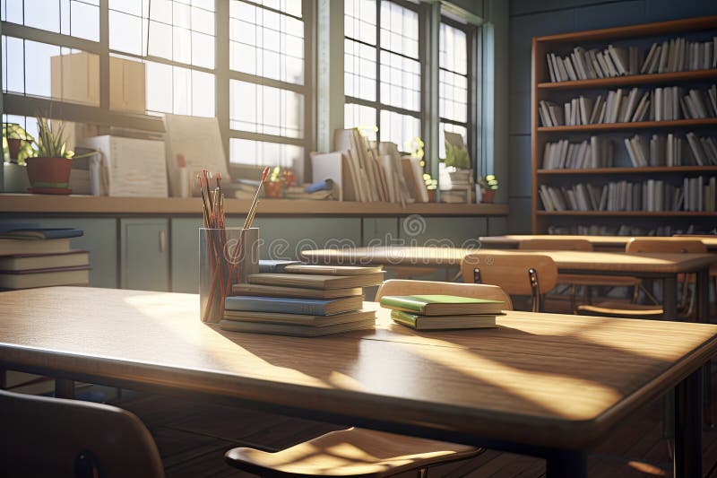 Studying Lessons in Secondary Education. Empty University Classroom ...