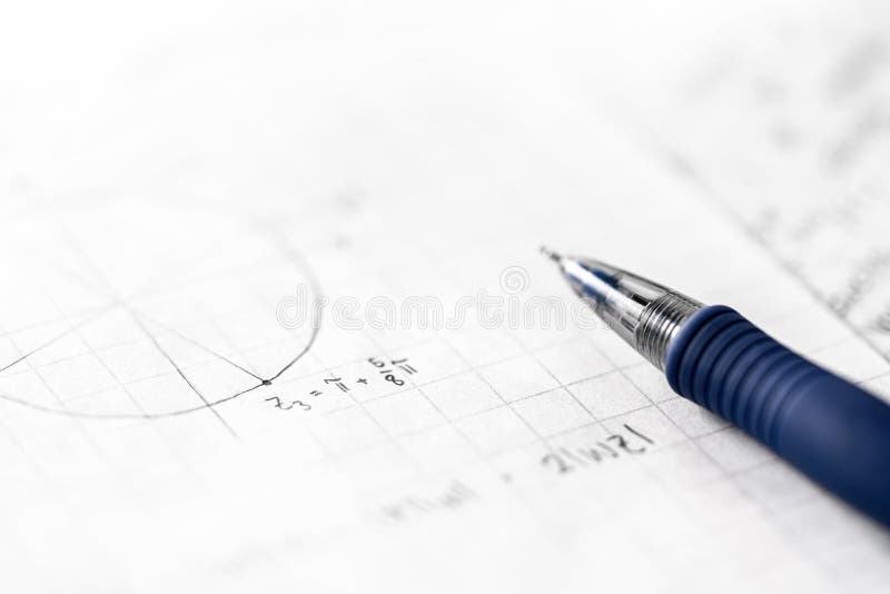 Studying Mathematics and Science Concept. Notes in Math Class Stock ...