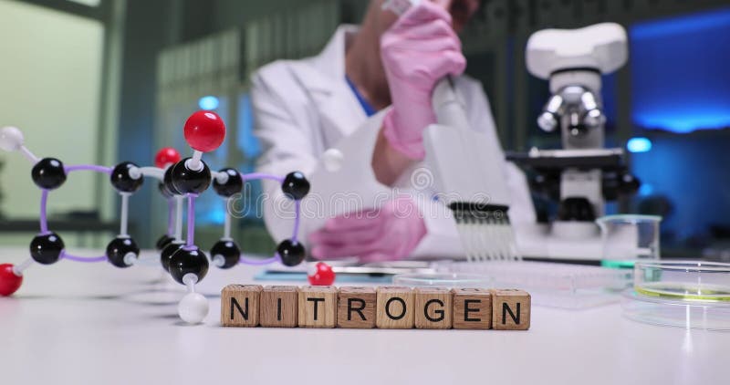 Studying Nitrogen in the Lab Analyzing Chemical Molecular Structures ...
