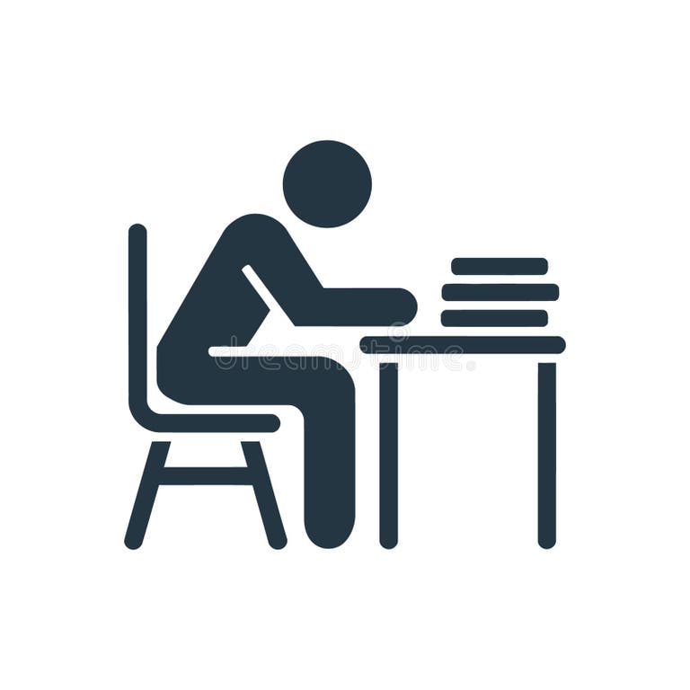 Studying Posture Icon stock vector. Illustration of icon - 361768261