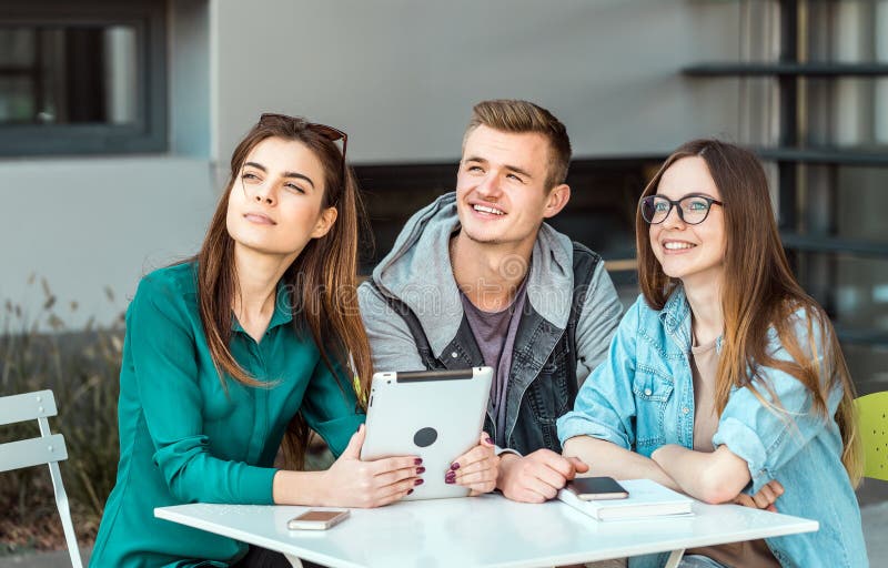 The Studying Process stock photo. Image of happy, discussion - 101583676