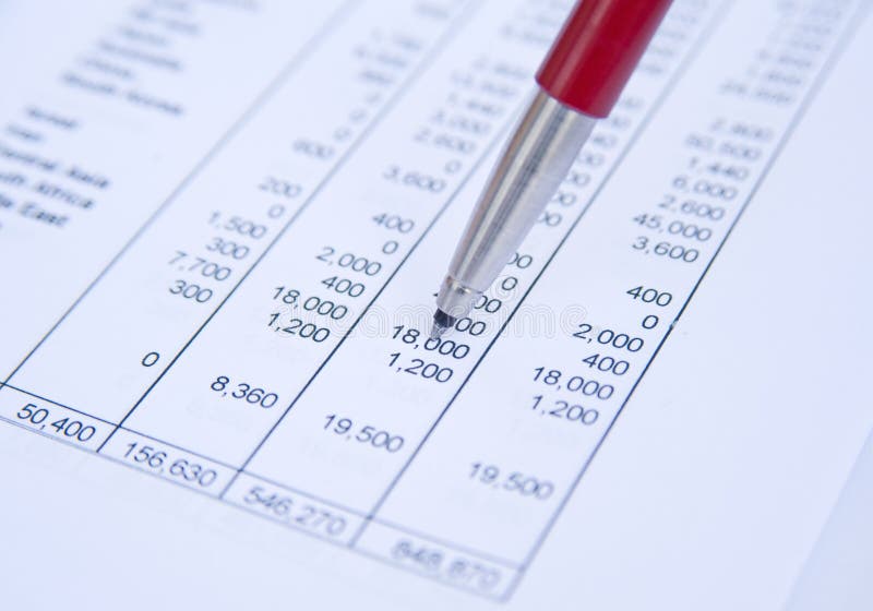 Studying Sales Projections. Stock Photo - Image of distribution ...