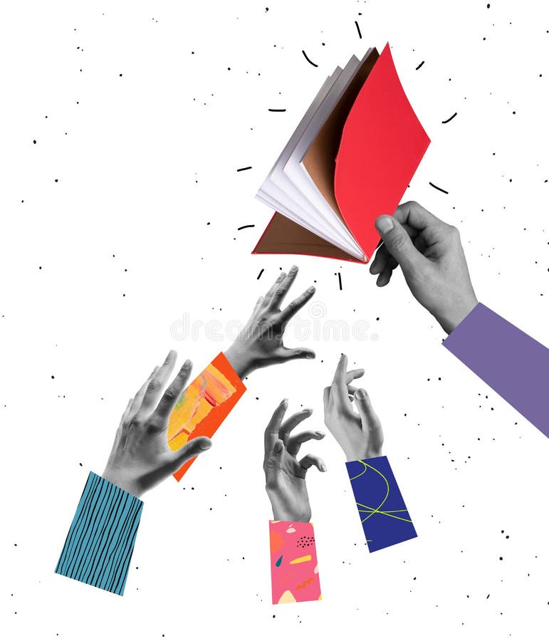 Studying, Self-development. Hands Aesthetic on Bright Background ...