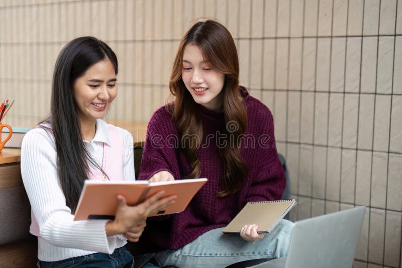 Studying Together and Bonding. Students Collaborating on Coursework ...