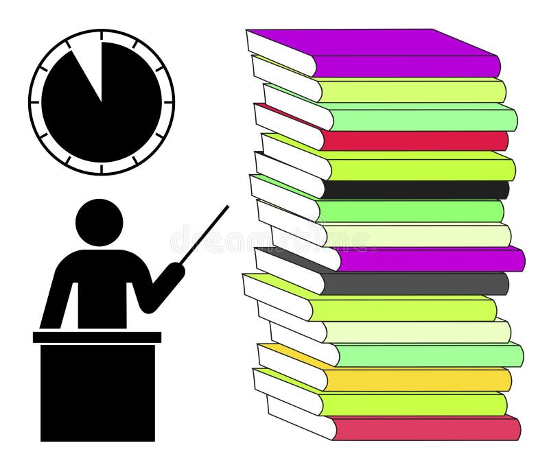 Studying under Pressure. stock illustration. Illustration of master ...