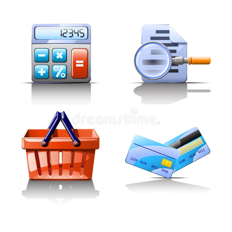Stuff for buy stock vector. Illustration of shopping - 36633638