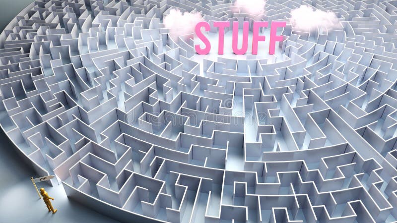 Stuff and a Difficult Path To Reach it Stock Illustration ...