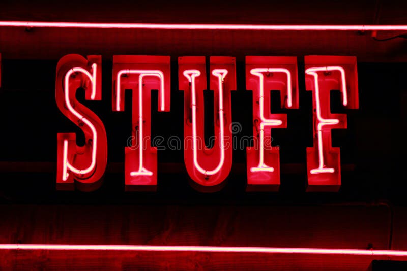 Stuff neon lights stock photo. Image of neon, shopping - 1334762