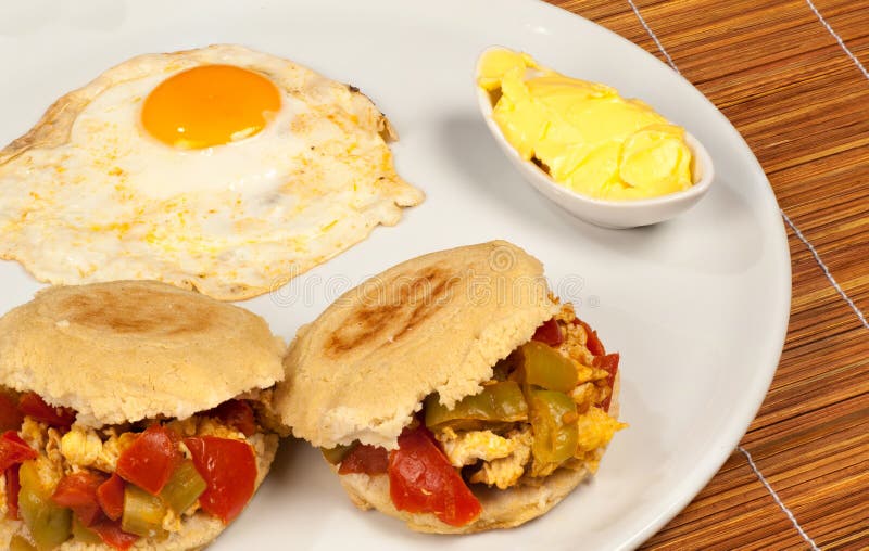Stuffed arepas stock image. Image of fresh, pepiada, perico - 25882559