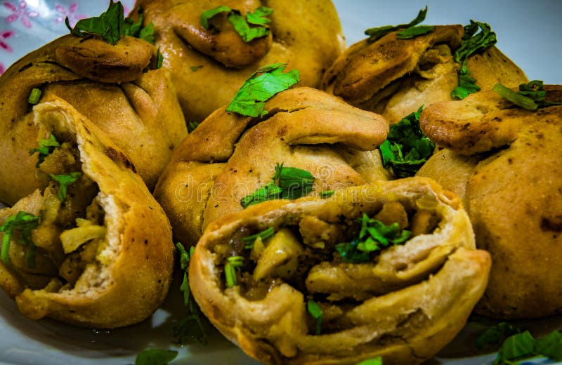 Stuffed Baati stock photo. Image of indian, indianfood - 91484778