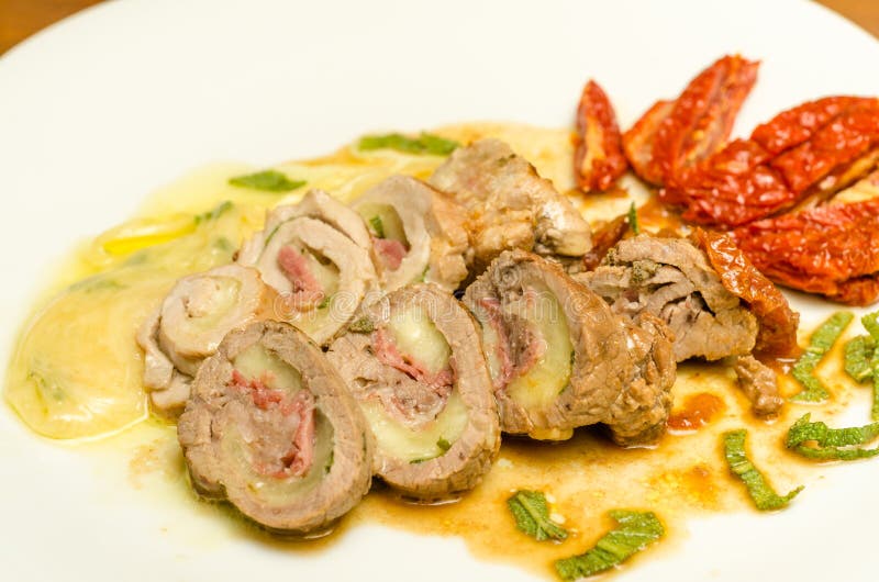 Stuffed Beef Rolls stock image. Image of dinner, food - 36716723