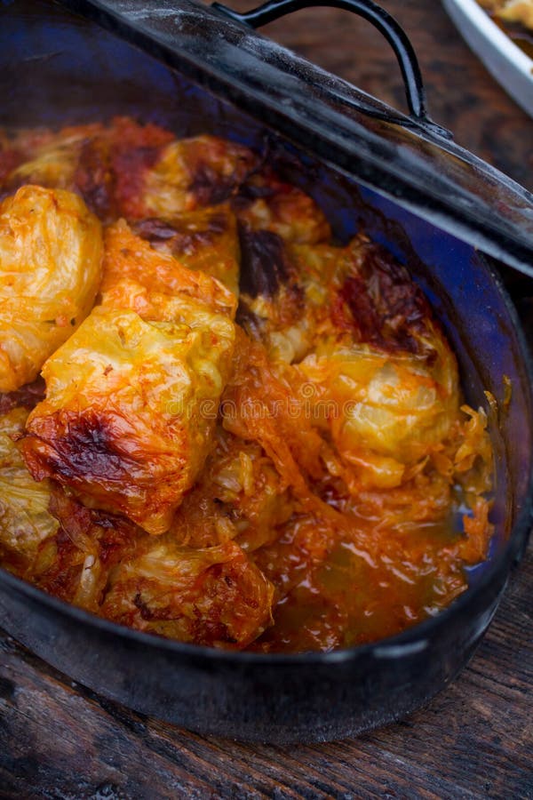 Stuffed cabbage rolls stock image. Image of vegetable - 111877307