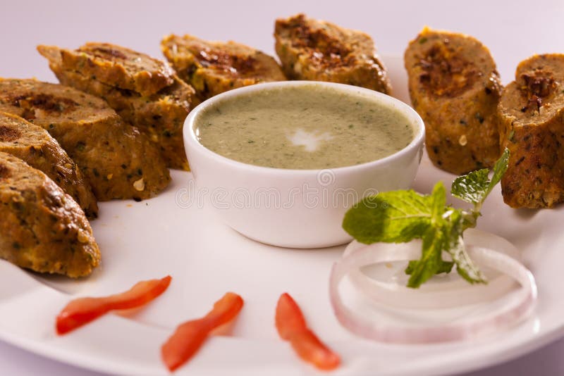 Stuffed Chicken Kebab. stock image. Image of meal, dish - 38456789