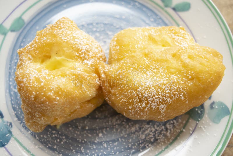 Stuffed cream puffs stock image. Image of vanilla, dessert - 247824259