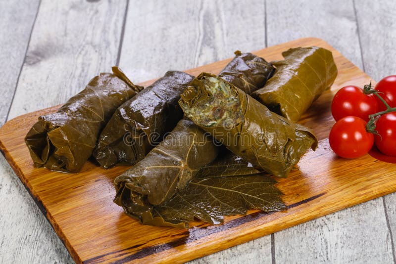 Stuffed dolma with meat stock image. Image of dinner - 201564413