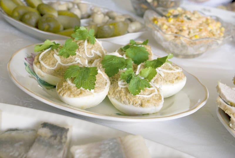 Stuffed eggs stock photo. Image of delicious, hors, filled - 13698308