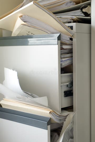 Stuffed File Cabinet stock photo. Image of chart, legal - 1411946