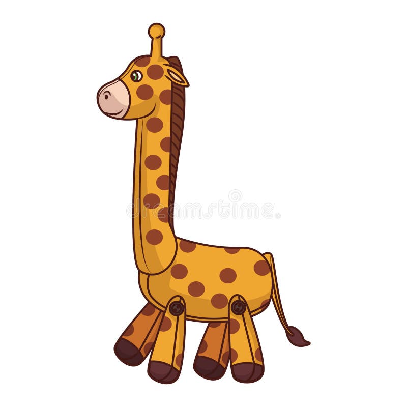 The Stuffed Toy Giraffe Cartoon Stock Vector - Illustration of giraffe ...