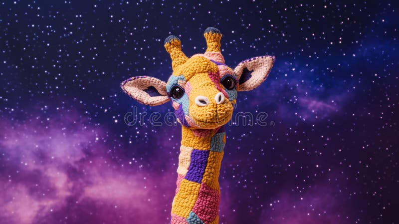 Stuffed Giraffe with Patchwork Vibrant Colors Stock Image - Image of giraffe, namibia: 382965149