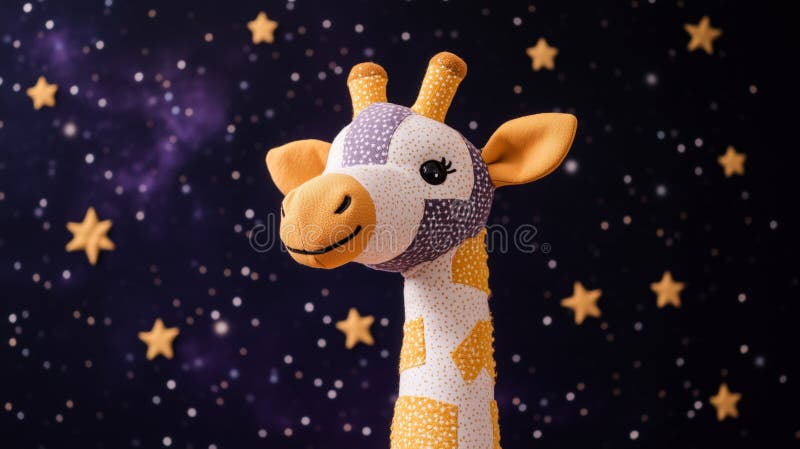Stuffed Giraffe with Patchwork Vibrant Colors Stock Photo - Image of backgrounds, colors: 382965168