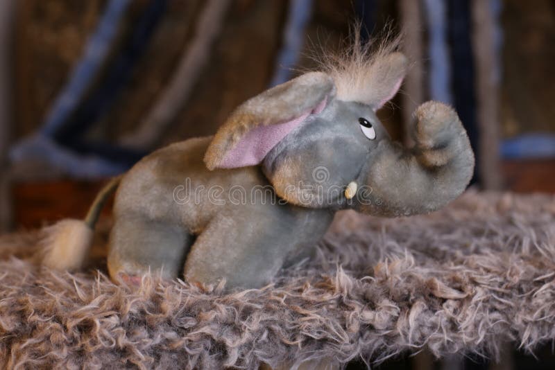 Stuffed Gray Elephant Close Up Stock Image - Image of furry, gifts ...
