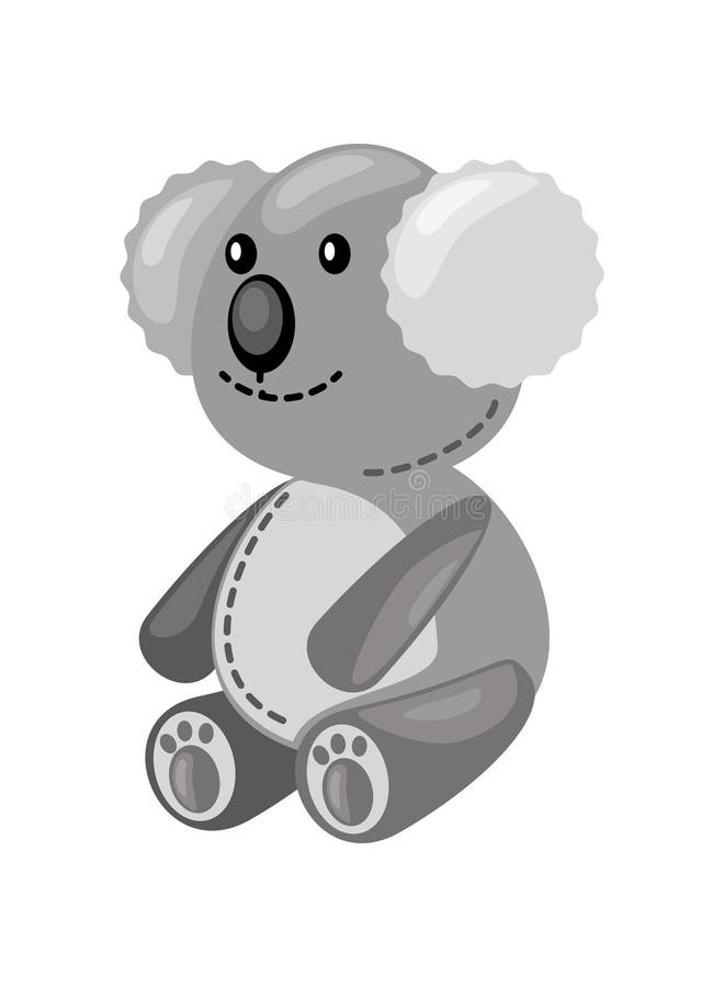 Stuffed koala toy stock vector. Illustration of soft - 347873024