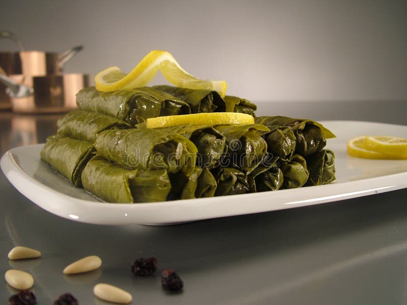 Stuffed leaves stock image. Image of cuisine, rice, stuffed - 7842593