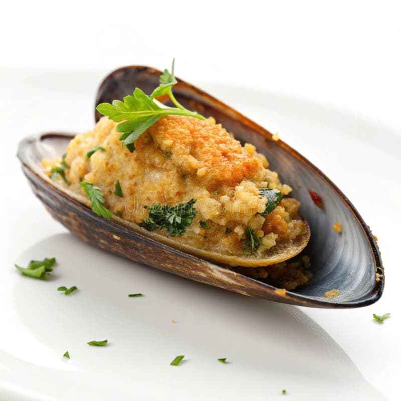 Stuffed Mussel Isolated on Transparent Background Stock Illustration ...