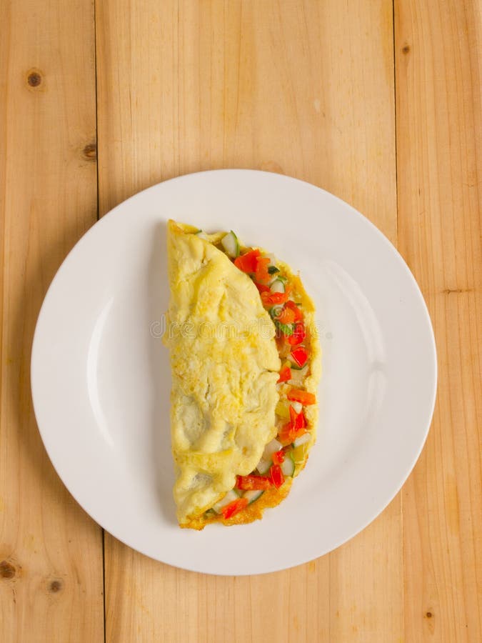 Stuffed omelette stock photo. Image of vegetable, plate - 25913098