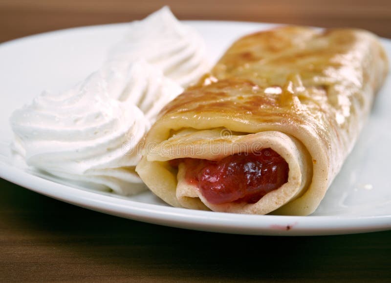 Stuffed pancakes stock image. Image of baked, delicious - 48421095