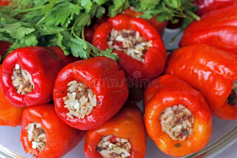 Stuffed paprika stock photo. Image of natural, sweet - 23979980