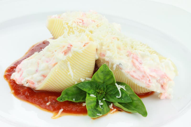 Stuffed Pasta Shells. Conchiglie. Stock Photo - Image of ready, meal ...