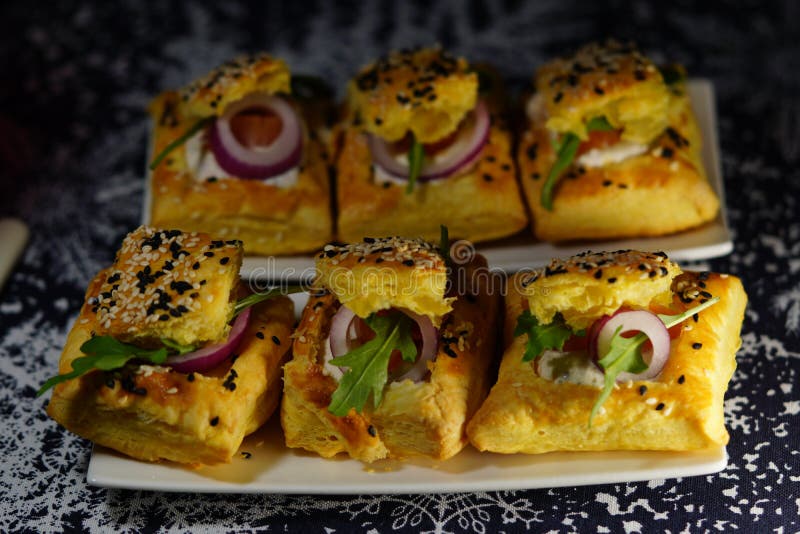 Stuffed Pate on White Plates . Stock Photo - Image of homemade, plates ...