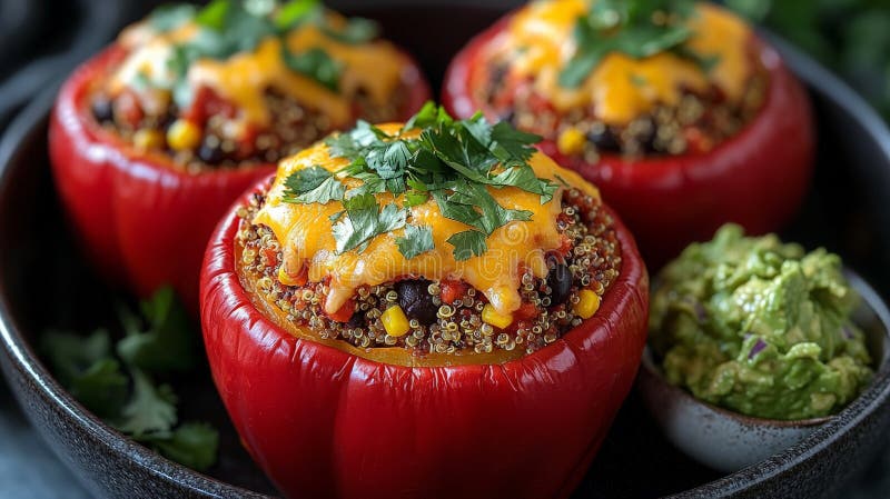 Stuffed Peppers, Close-Up, Healthy Meal Stock Image - Image of ...