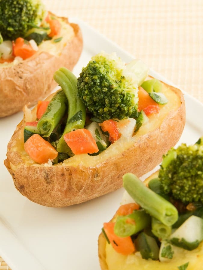 Stuffed potatoes stock image. Image of green, food, fennel - 14405823