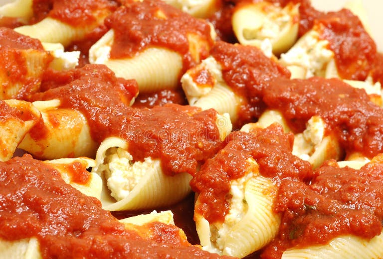 Stuffed shells stock image. Image of stuffed, noodles - 4632891