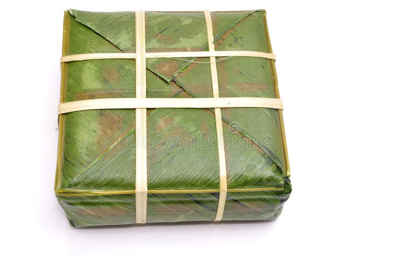Stuffed sticky rice cake stock photo. Image of pork, grill - 55582650