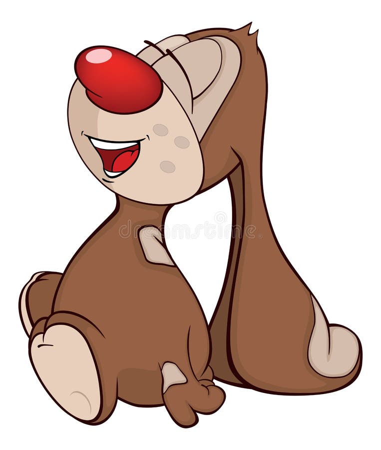 A Stuffed Toy Rabbit Illustration. Cartoon Stock Vector - Illustration ...