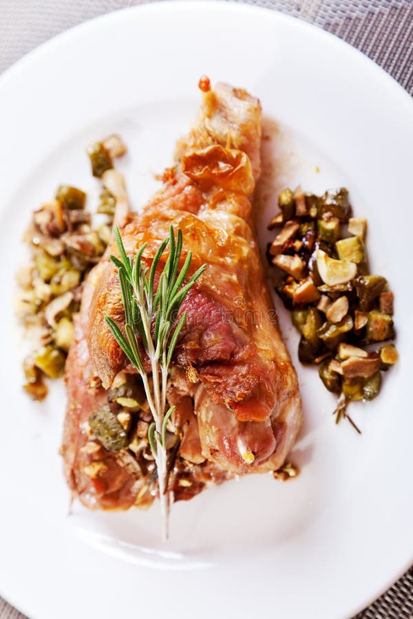 Stuffed turkey legs stock photo. Image of meal, gourmet - 58534448