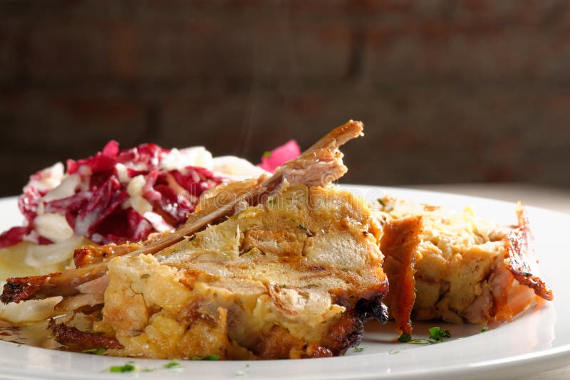 Stuffed Veal Breasts with Potato Stock Image - Image of carrot, food ...