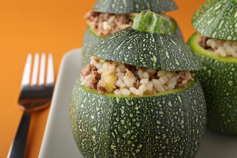 Stuffed zucchini stock image. Image of food, dinner, zucchini - 18778465