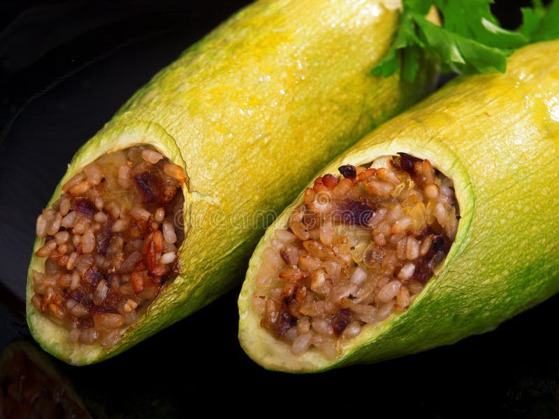 Stuffed zucchini stock photo. Image of stuffed, gourmet - 76469144